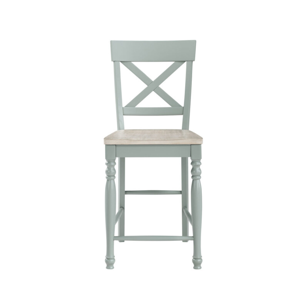 Darcy Solid Wood 24″ Counter Stool, Mint Green And Parchment Finish ...